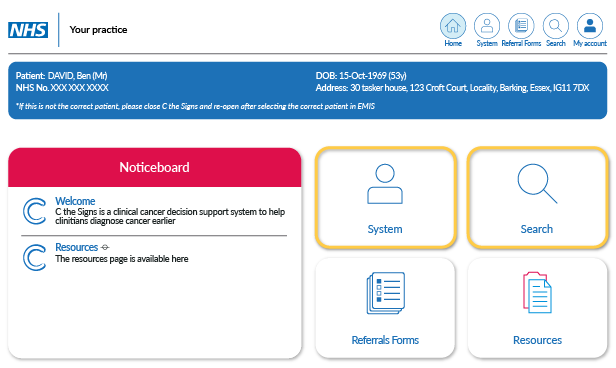 C the Signs Clinical Guide (SystmOne)