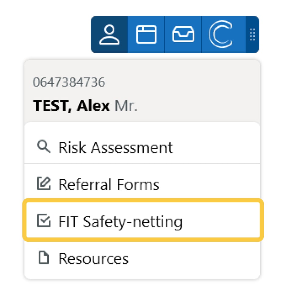 Safety-net and track FIT tests